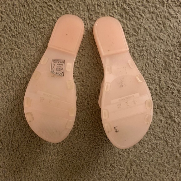 Shoes | Criss Cross Jelly Sandals In Matte Pink | Poshmark